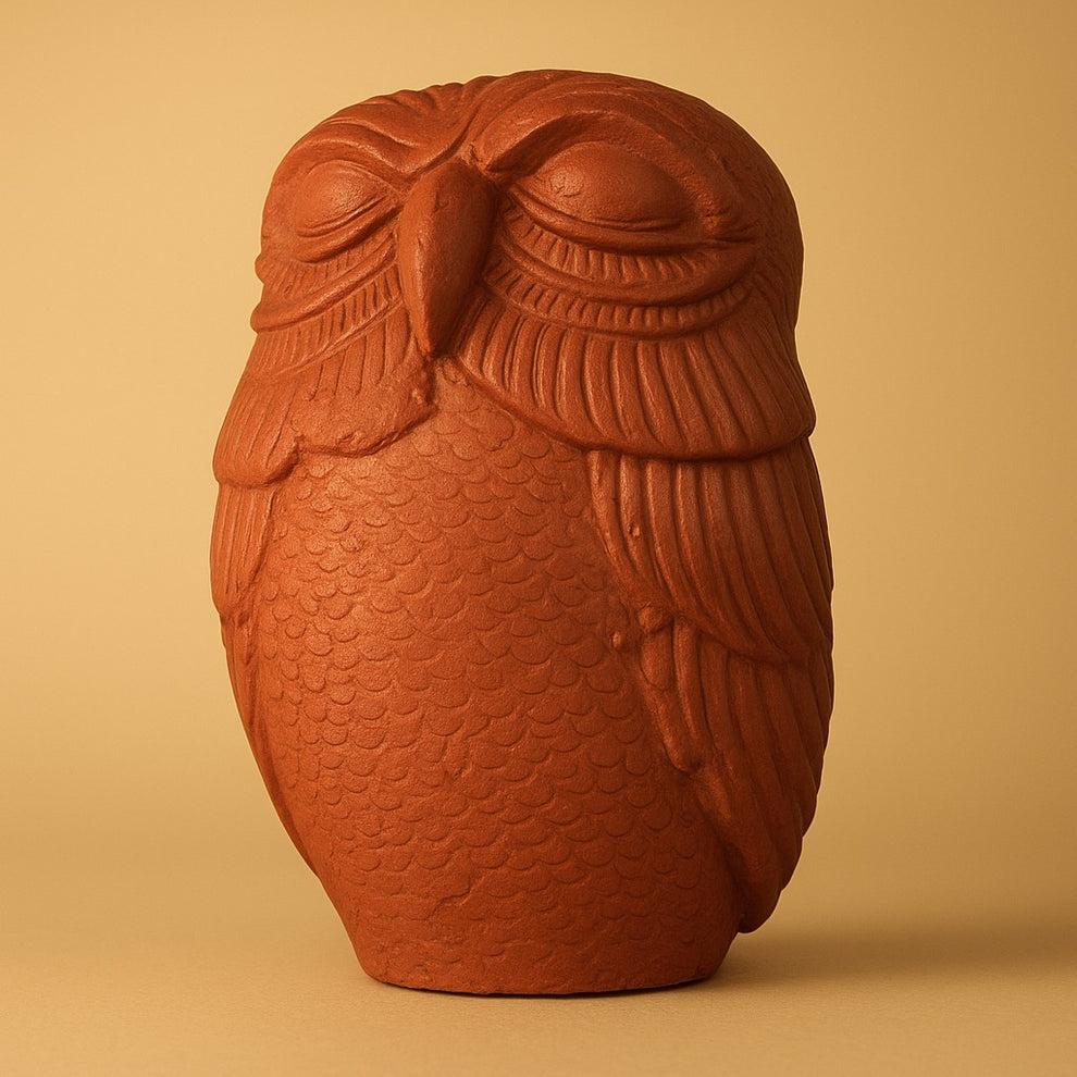 Buy Big Owl Terracotta Planter Online | Garden Decor – TheJaadu.com