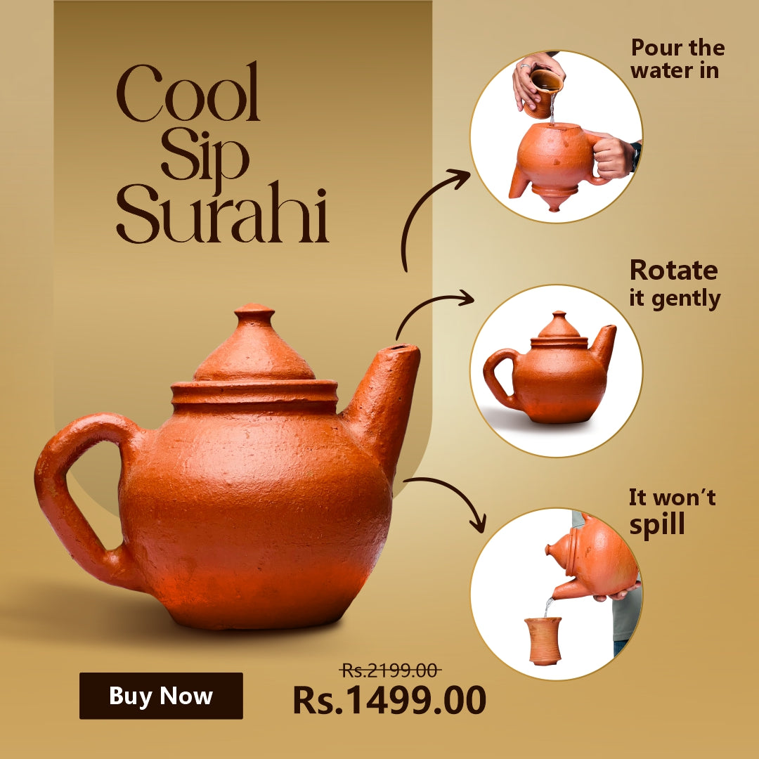 Jaadui Surahi | Earthen Water Cooler | The Jaadu – TheJaadu.com